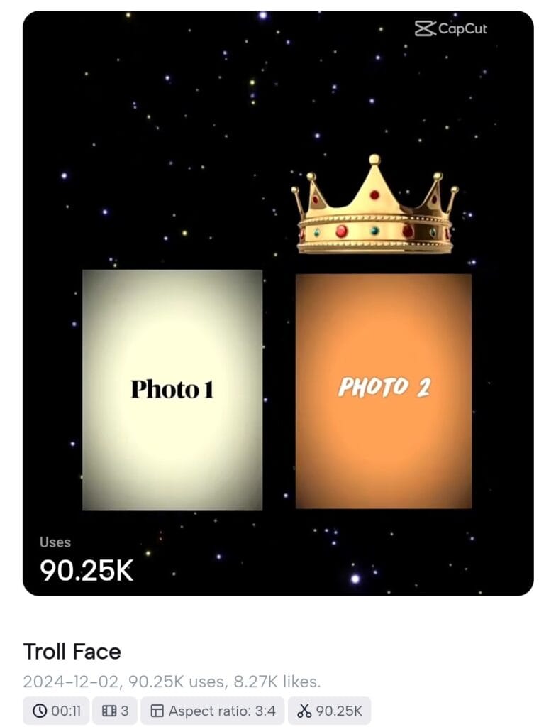 Troll Face CapCut Template - Template By CapCut